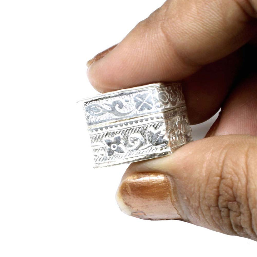 Pure Silver Dibbi Honey Container | Red Book Remedy Sindur Box Gift ...