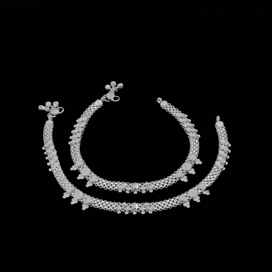 Real Sterling Silver boho style women Anklets Ankle Pair 10" – Karizma ...