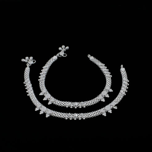Real Sterling Silver boho style women Anklets Ankle Pair 10" – Karizma ...