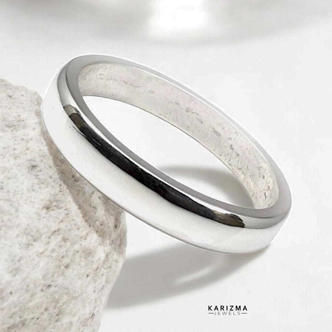 Silver Jointless Kada used for astrology purposes – Karizma Jewels