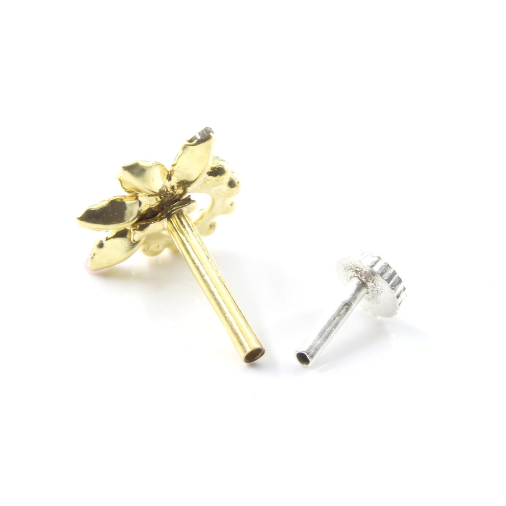 Sterling Silver Nose pin with Multi-color stones for women – Karizma Jewels