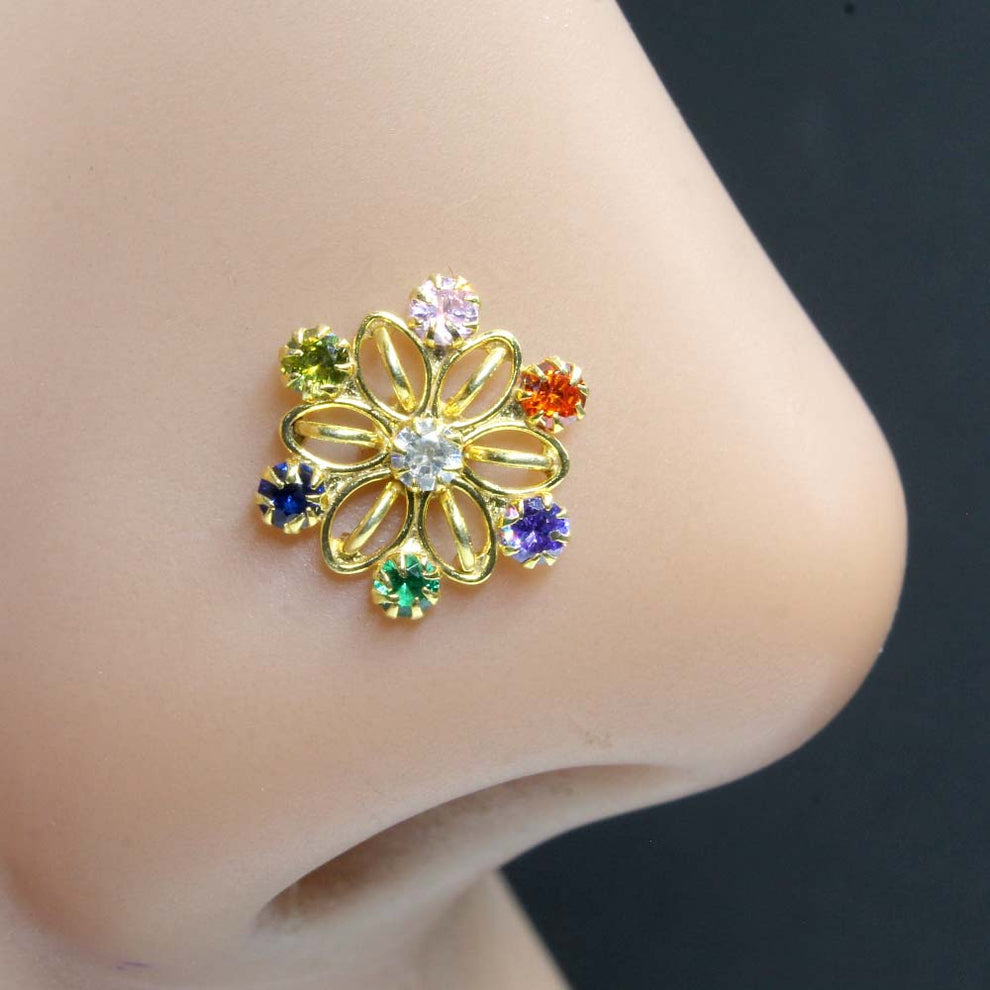 Sterling sliver Nose pin in Latest Design – Karizma Jewels